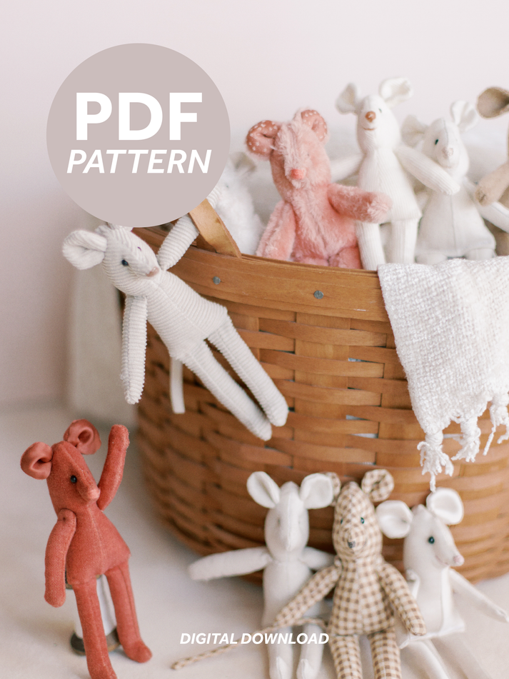 Dollhouse Mouse Pdf Sewing Pattern Instructions Mama Roar