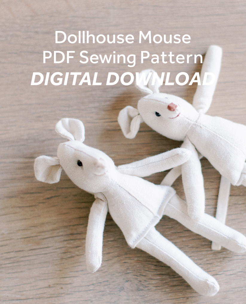 Dollhouse Mouse PDF Sewing Pattern & Instructions – Mama Roar