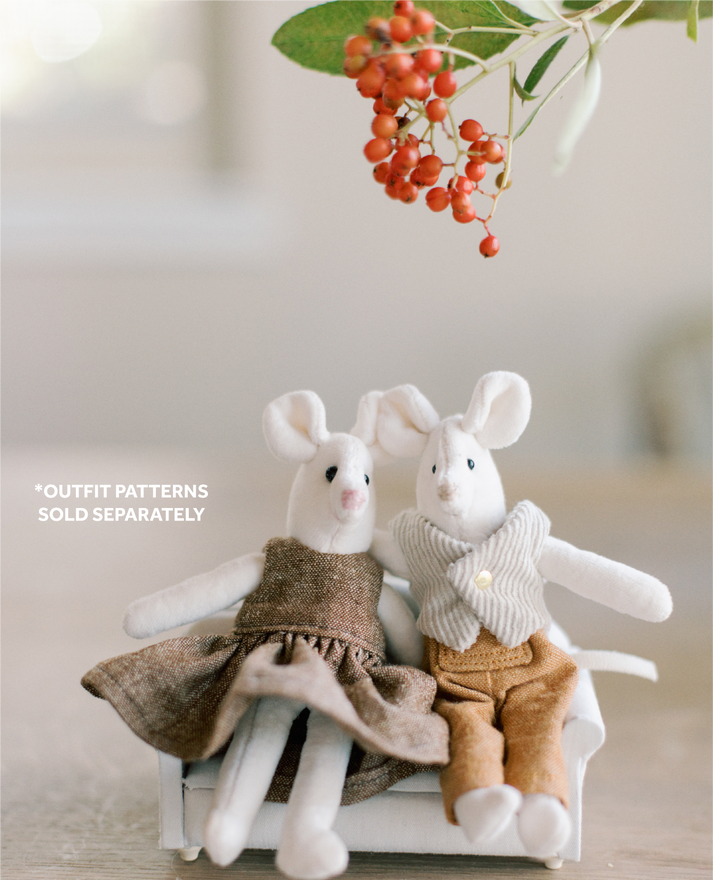 Dollhouse Mouse Pdf Sewing Pattern Instructions Mama Roar